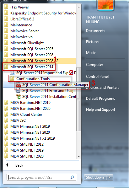 Tôi muốn đăng nhập vào dữ liệu nhưng phần mềm cảnh báo Máy chủ SQL ...