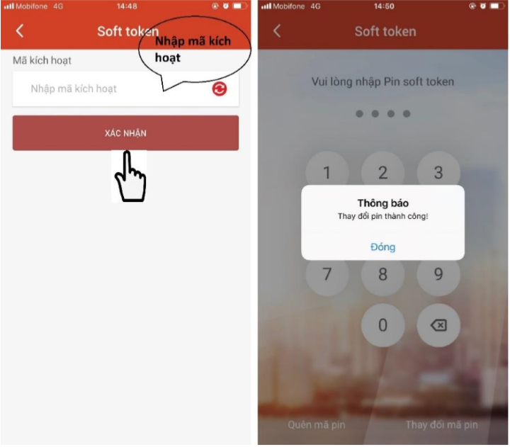 Thay đổi mã PIN Soft Token – SME2023