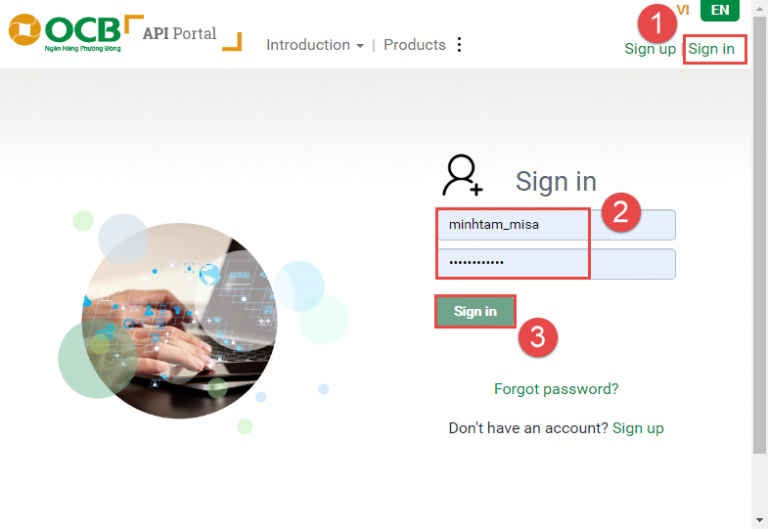 Tạo tài khoản Open API của ngân hàng OCB – SME2022