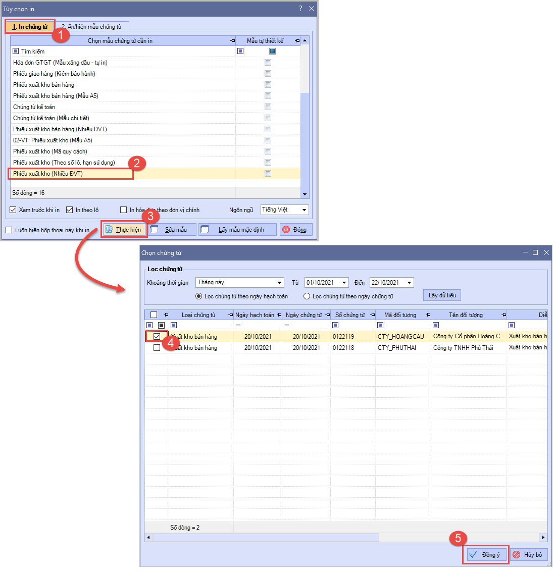 Tôi muốn quy đổi số lượng VTHH từ 1 ĐVT ra đồng thời nhiều ĐVT, tương ...