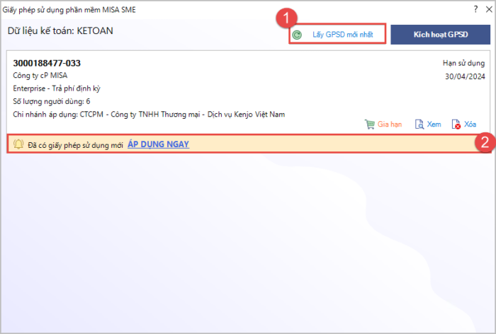 Làm thế nào để đăng ký giấy phép sử dụng phần mềm? – SME2023