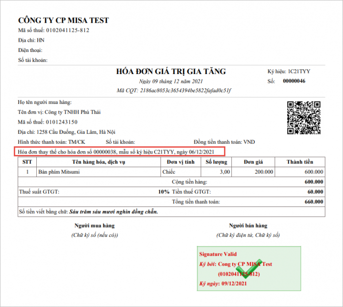 Lập hóa đơn thay thế cho hóa đơn sai sót – SME2023