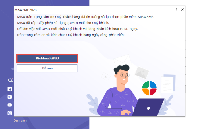 Làm thế nào để đăng ký giấy phép sử dụng phần mềm? – SME2023